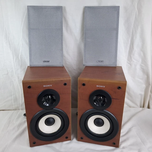 SONY SS-CSPZ50 HIFI Stereo Bookshelf 2 Way Speakers & Grills Walnut See Comments £34.99 ...
