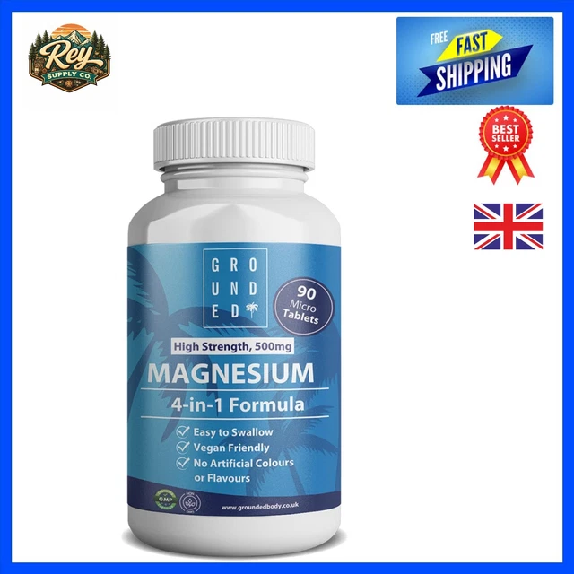 ULTRA-SMALL 4-IN-1 MAGNESIUM Tablets - 500mg for Muscle & Relaxation ...