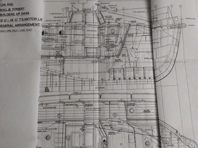 RNLI 52' MK2 Barnett Class Lifeboat Drawings Plans Torbay £34.99 ...