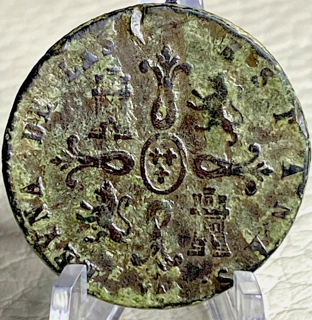 QUEEN ISABELLA II Large Rare Coin 1843 Spanish 180 Years Old 8 ...