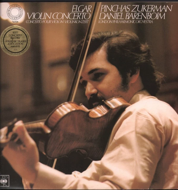 76528 PINCHAS ZUKERMAN / Daniel Barenboim Elgar Violin Concerto LP ...