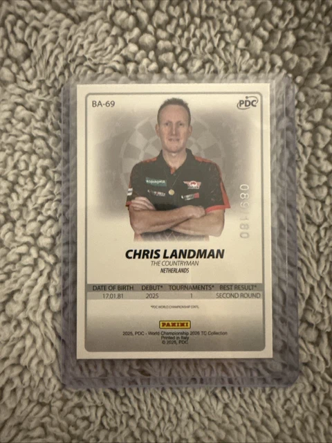 PDC WORLD DARTS Championship 2026 Chris Landman /180 £5.00 - PicClick UK
