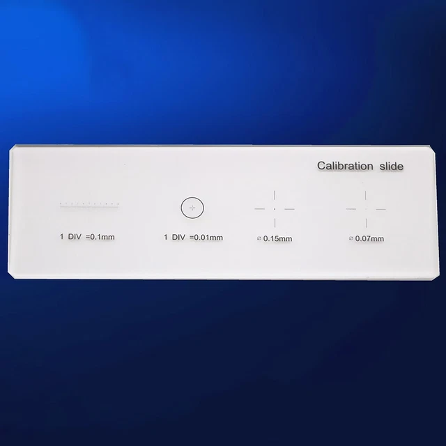 MICROSCOPE CALIBRATION RULER in Optical Glass for Accurate Measurement ...