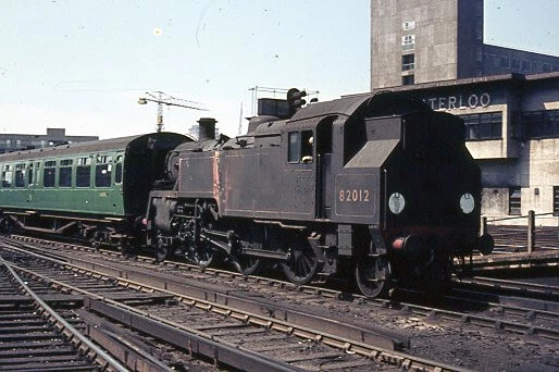ORIGINAL COLOUR SLIDE of 82012 BR Standard steam loco £4.99 - PicClick UK