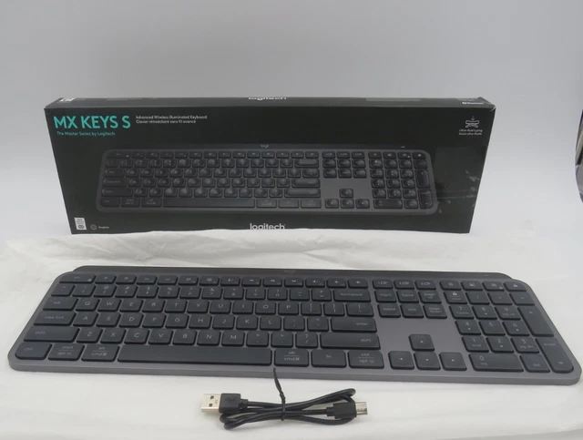 LOGITECH MX KEYS S Wireless Keyboard Graphite FOR PARTS / REPAIR $34.46 ...