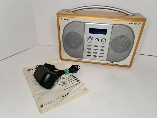 PURE EVOKE 2XT DAB Digital Radio Including Power Cable and Manual EUR ...