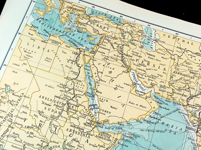 MAP OF INDIAN Ocean Steamship Routes Shipping Lines Post WW1 Antique ...