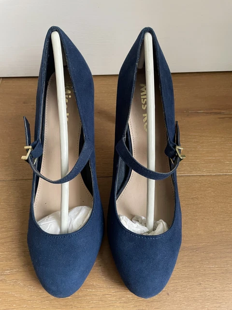 MISS K G Blue stiletto Mary Jane shoes 37 UK 4 £11.12 - PicClick UK