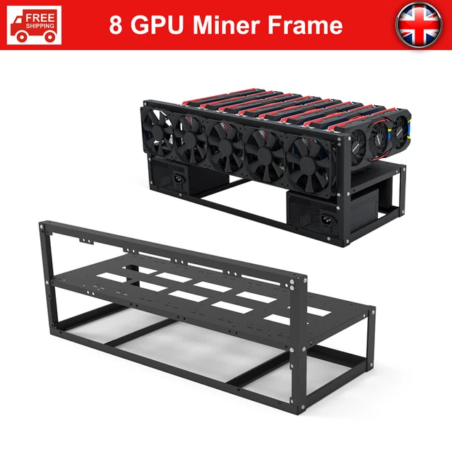 8 GPU MINING Rig Frame Miner Motherboard Bracket for AK2980 S37 B85 B75 ...