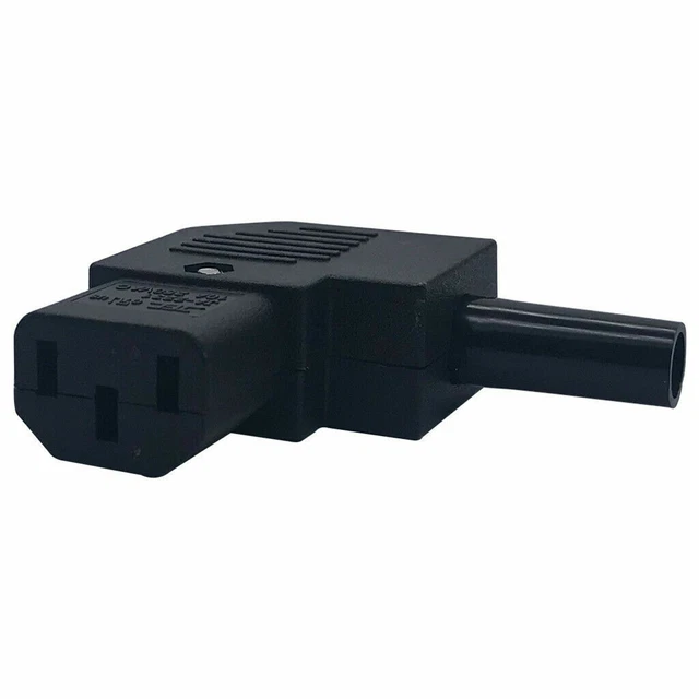 IEC320 90° RIGHT Angle Rewirable Connector C13/C14 Plug Power AC 250V ...