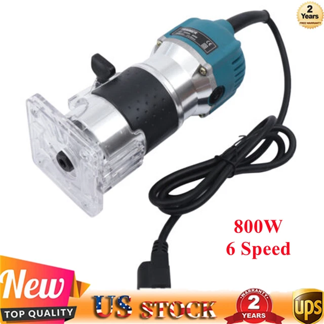 800W ELECTRIC COMPACT Router Wood Trimmer Router Tool with 6 Variable ...