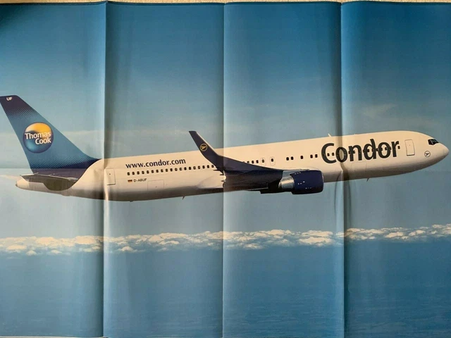 CONDOR AIRLINES GERMANY Boeing B767-300ER Inflight Poster Thomas Cook ...