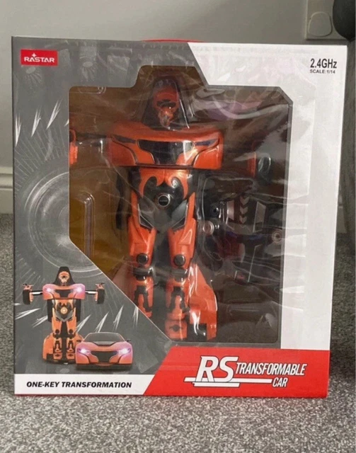 RASTAR RS TRANSFORMABLE Transforming Car Robot RC Remote Control Scale ...