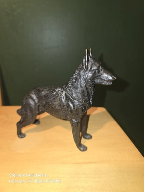 RARE T ACEVEDO Tony Acevedo Signed Cast Iron? Metal German Shepherd ...