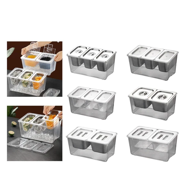 CADDIE À CONDIMENTS réfrigérés, compartiments amovibles pour les bars ...