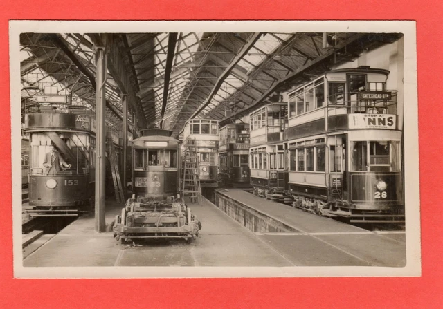 NEWCASTLE CORPORATION TRAMWAYS Tram postcard size photo W A Camwell Ref ...