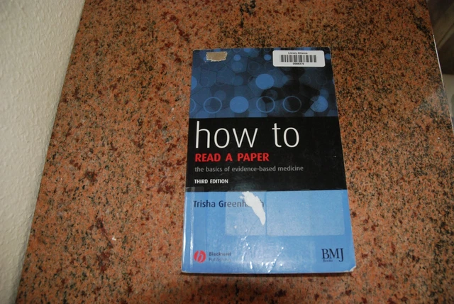 HOW TO READ a paper (academic) Greenhalgh good used condition ex ...