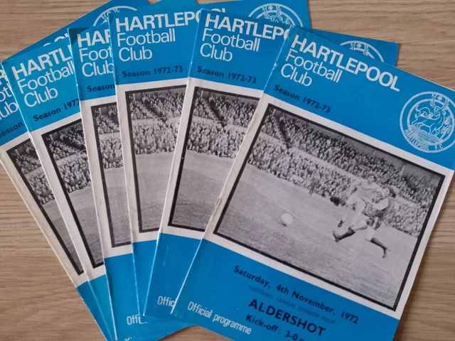 HARTLEPOOL F.C. HOME Programmes 1972/3 £2.23 - PicClick UK
