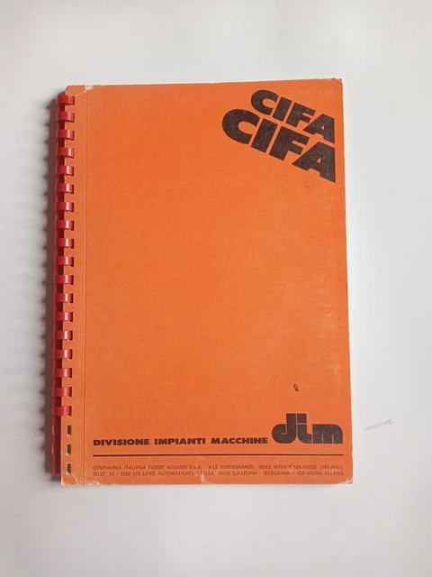CIFA CATALOGO DIVISIONE Macchine Dim Caratteristiche Braccio Pompa ...