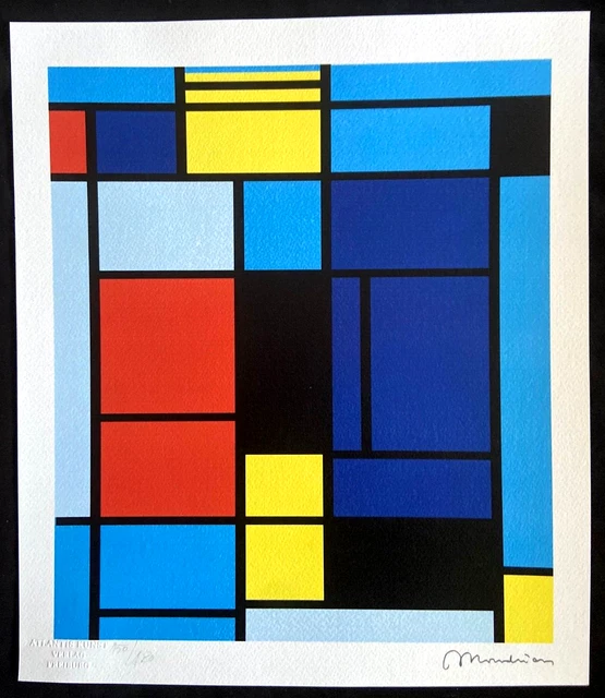 PIET MONDRIAN LITHOGRAPHY 180 Ex. (Josef Albers Joan Mirò Laszlo Moholy ...