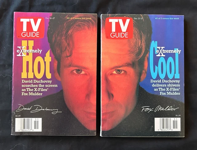 TV GUIDE X-FILES Fox Mulder Hot Cool Issues - Dec 21-27, 1996 (Both ...