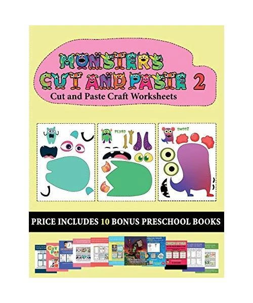 CUT AND PASTE Craft Worksheets (20 full-color kindergarten cut and ...