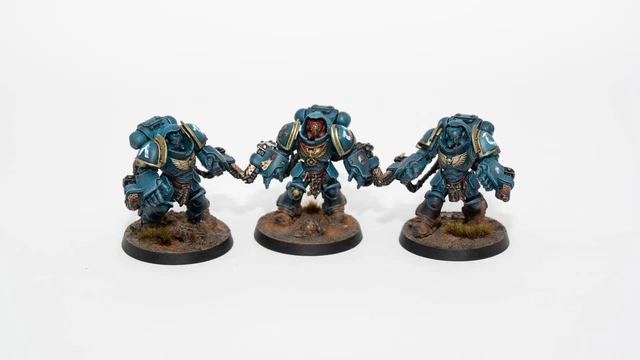 WARHAMMER 40K SPACE Marines Primaris Aggressors m. Flamer | Pro-Painted ...
