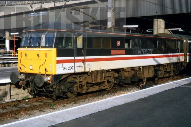 35MM SLIDE BR British Railways Electric Loco Class 86 86207 Euston 1992 ...