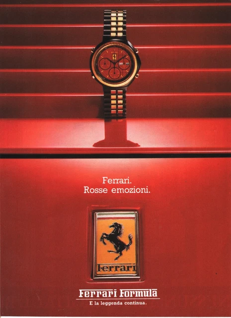 FERRARI FORMULA BY Cartier Pubblicità 1988 Italian Magazine Advertising ...