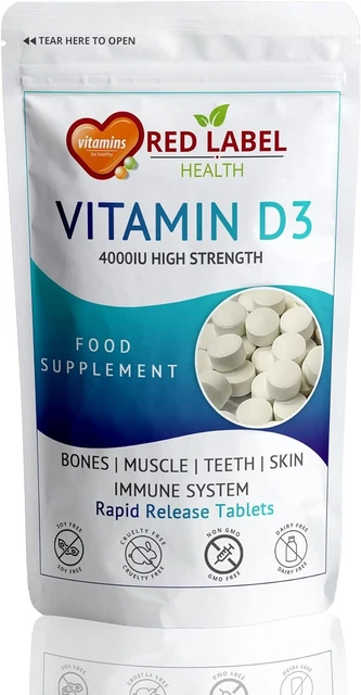 VITAMIN D3 4000 IU 300 Tablets, Maximum Strength 1 count (Pack of 300 ...