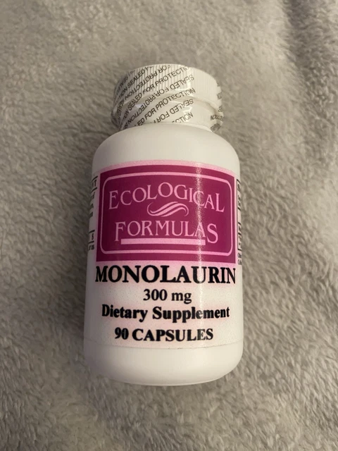 ECOLOGICAL FORMULAS, MONOLAURIN, 300mg, 90 Capsules - Cardiovascular ...