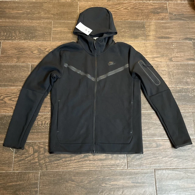 NIKE SPORTSWEAR TECH Fleece Full-Zip Hoodie Jacket CU4489 010 Black Sz ...