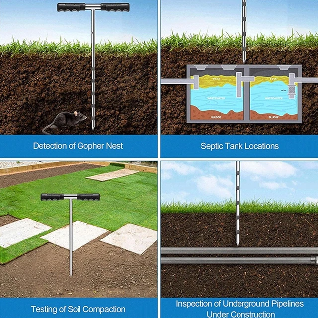 HEAVY DUTY 32 48 Septic Tank Probe Rod Sturdy Stainless Steel ...