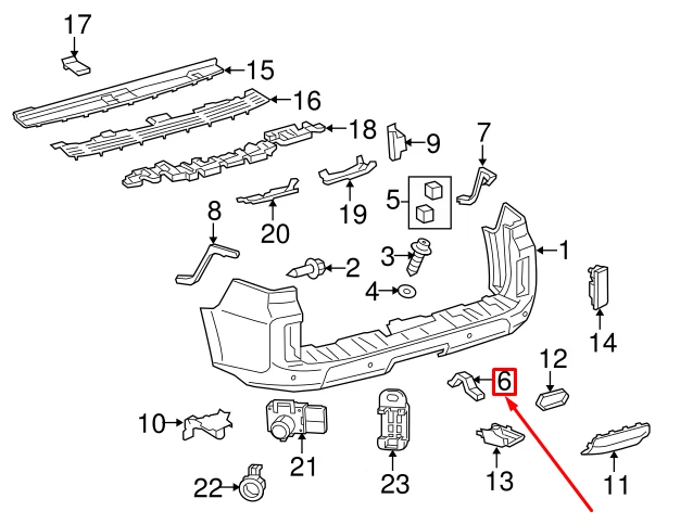 SUPPORT DE PARE-CHOCS arrière LEXUS GX J150 5218560100 NEUF AUTHENTIQUE ...