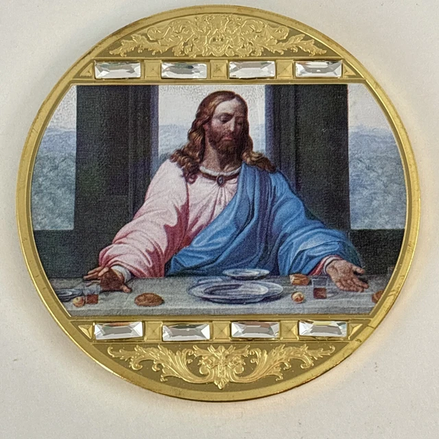 AMERICAN MINT THE Last Supper Coin Collection Jesus w/ COA Jumbo 70mm £ ...