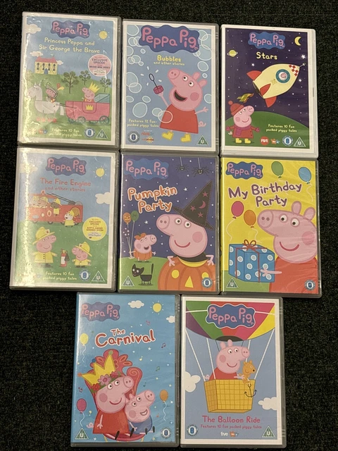 PEPPA PIG DVD Bundle 8x DVDs Kids Favourites Cartoon Shows Fun Piggy ...