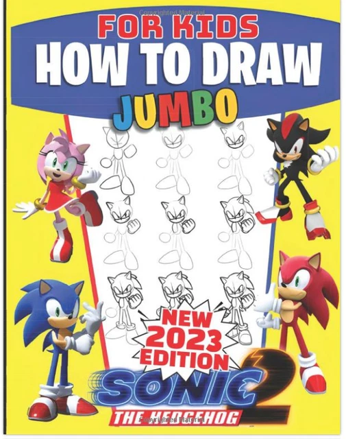 HOW TO DRAW Sonic Book Kids Drawing Activity Gift Boys Girls Game Art ...