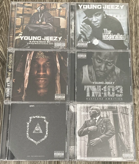 YOUNG JEEZY, JEEZY 6 CD Lot: Thug Motivation 101, The Inspiration, Etc ...