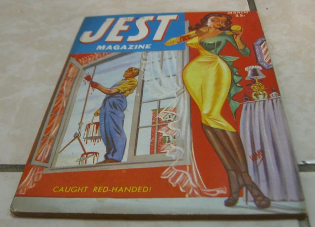 1953 TIMELY FEATURES Jest Magazine Gags Cartoons Jokes Gags Pin-Up ...