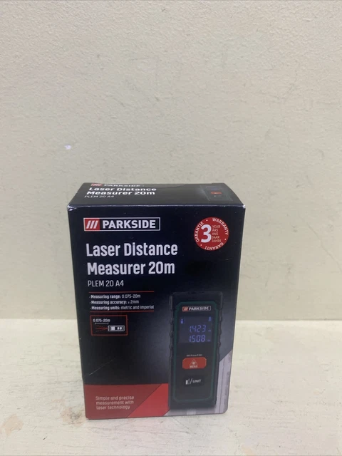 PARKSIDE LASER DISTANCE Measurer 20m PLEM 20 A4 Range £15.99 - PicClick UK