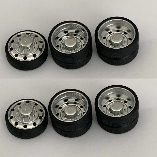 1:25 SEMI TRUCK "26 Alcoa Dually Wheels In Low Profile Tires(2 Fronts 4 ...