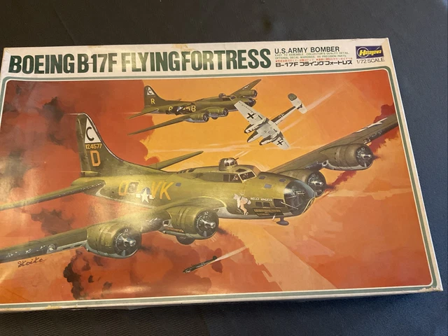 HASEGAWA AIRPLANE MODEL 1:72 Boeing B-17F Flying Fortress VG+/NM Sealed ...