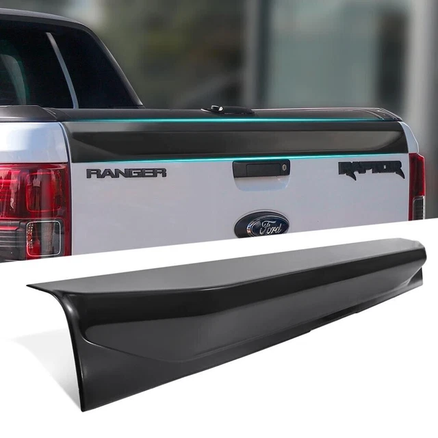 TAILGATE COVER SPOILER Rear Rail Cap Protector Trim for Ford Ranger ...