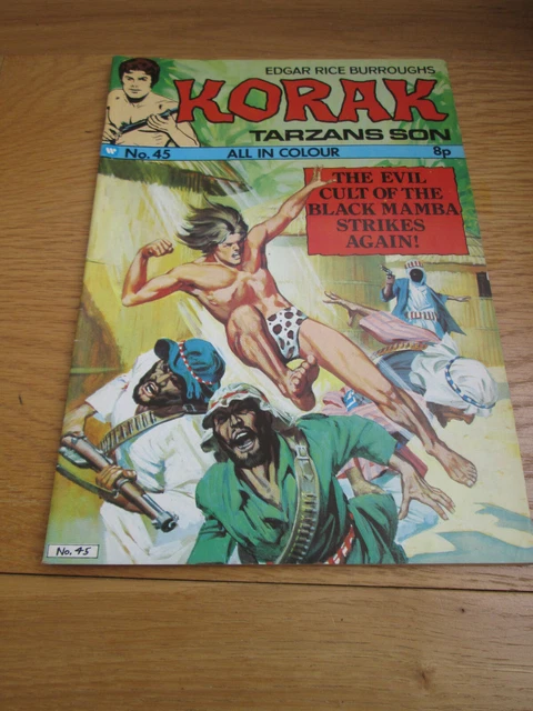 EDGAR RICE BURROUGHS Comic Korak Son Of Tarzan No 45 1974 £9.95 ...