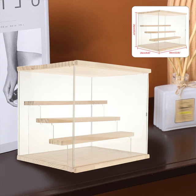CLEAR ACRYLIC DISPLAY Case Countertop Box Organizer Stand Dustproof ...