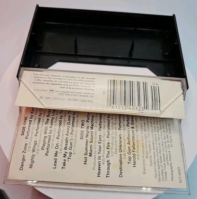 TOP GUN: ORIGINAL Motion Picture Soundtrack (Cassette Tape, 1986) $7.77 ...