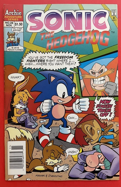 SONIC THE HEDGEHOG # 28 (1995) Archie Comics - Newstand Issue- Nice £27 ...