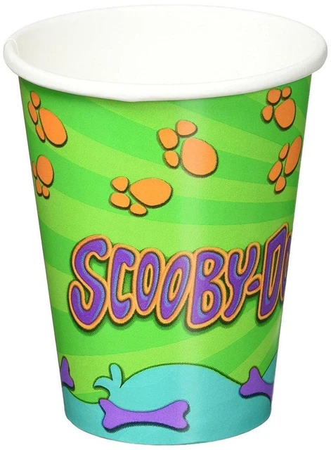 SCOOBY-DOO GROOVY MYSTERY Cartoon Kids Birthday Party 9 oz. Paper Cups ...