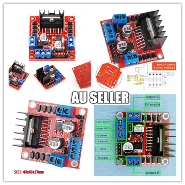 DUAL H BRIDGE L298N DC Stepper Motor Driver Module Control Board ...