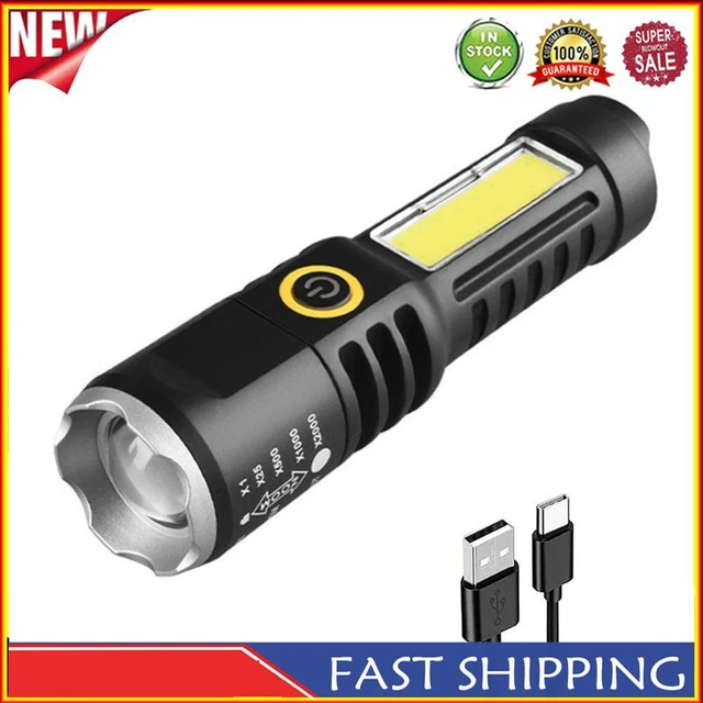 LED FLASHLIGHT EXTREMELY Bright Rechargeable Tactical Flashlight LED ...